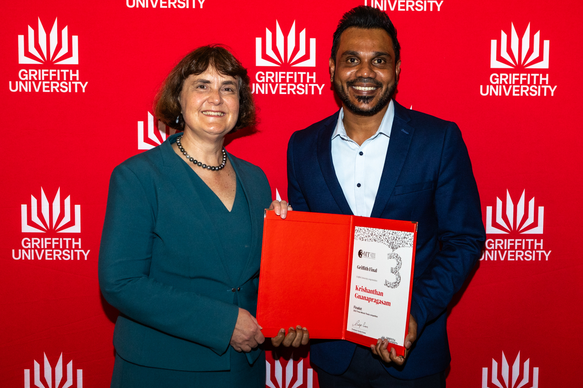 Nothing fishy about Krish's winning 3MT presentation - Griffith News
